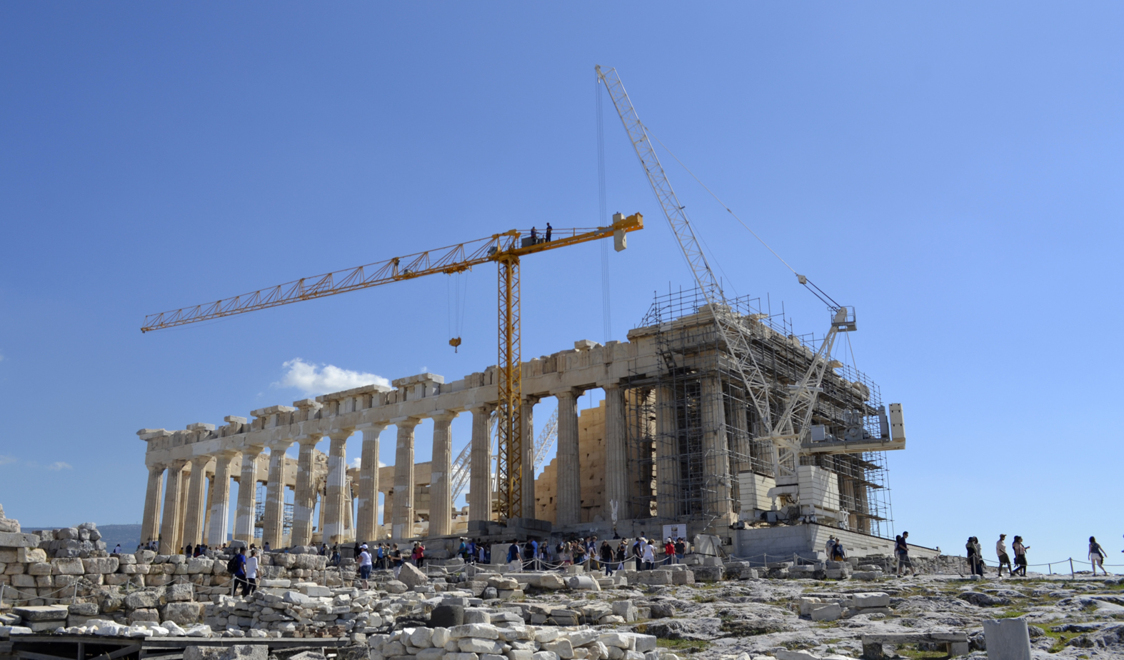 THE TRANSPORTATION OF THE CRANE “POTAIN” TO THE INTERIOR OF THE PARTHENON AND THE REMOVAL OF THE ...